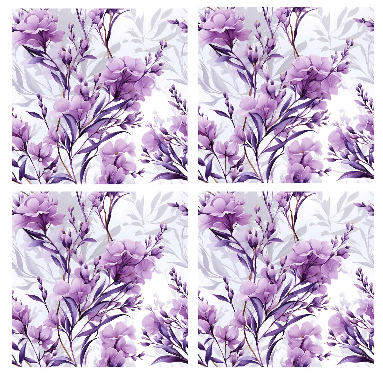 Lavender Field Digital Paper, Lavender Seamless Pattern Design ...