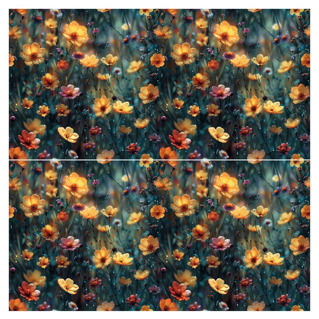 4 Enchanting Magic Raindrops Seamless Digital Papers, PNG Files ...