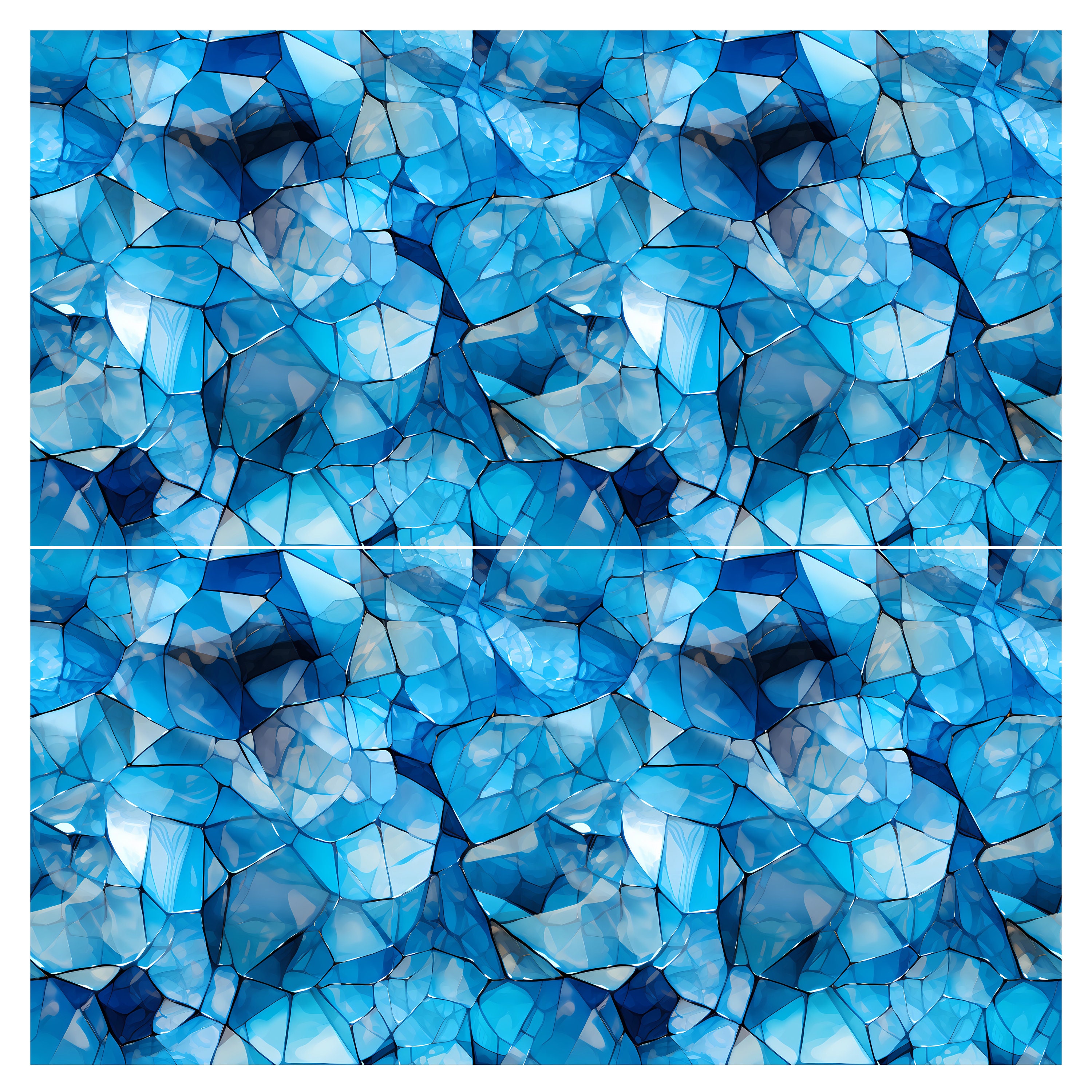 2 Icy Blue Crystal Lattice Seamless Pattern Digital Papers Bundle ...