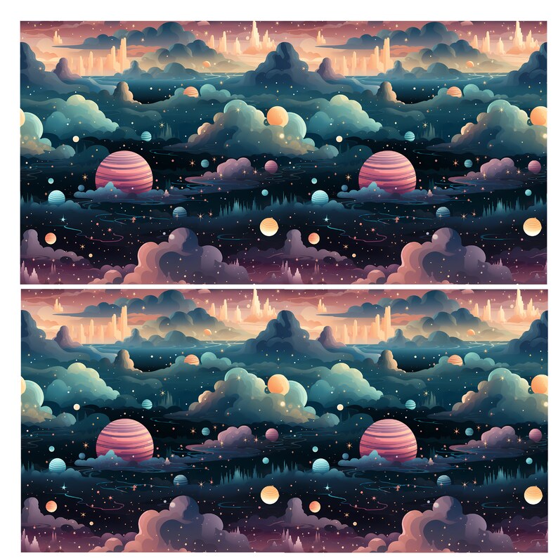 4 Night Sky Digital Papers Seamless Pattern Instant Download - Etsy