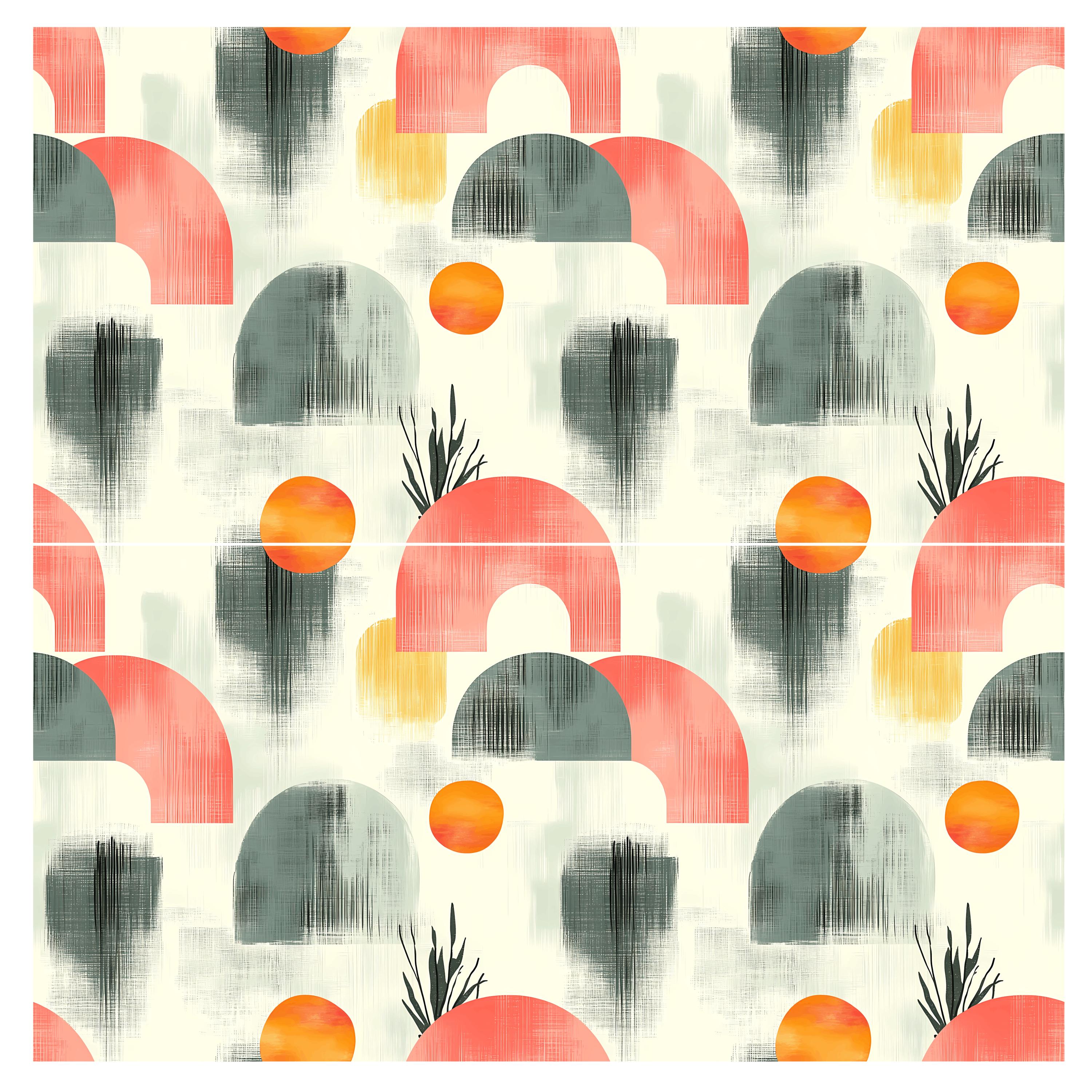Soft Pastel Boho Abstract Shapes Seamless Digital Papers Bundle, 4 ...