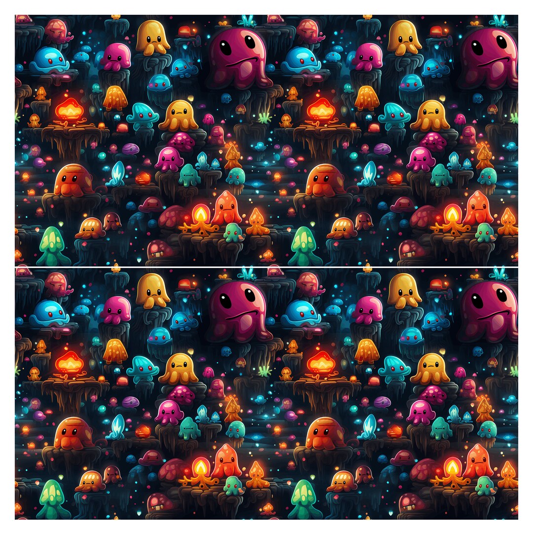 8-bit Retro Video Games Seamless Digital Papers, 4 PNG Files ...