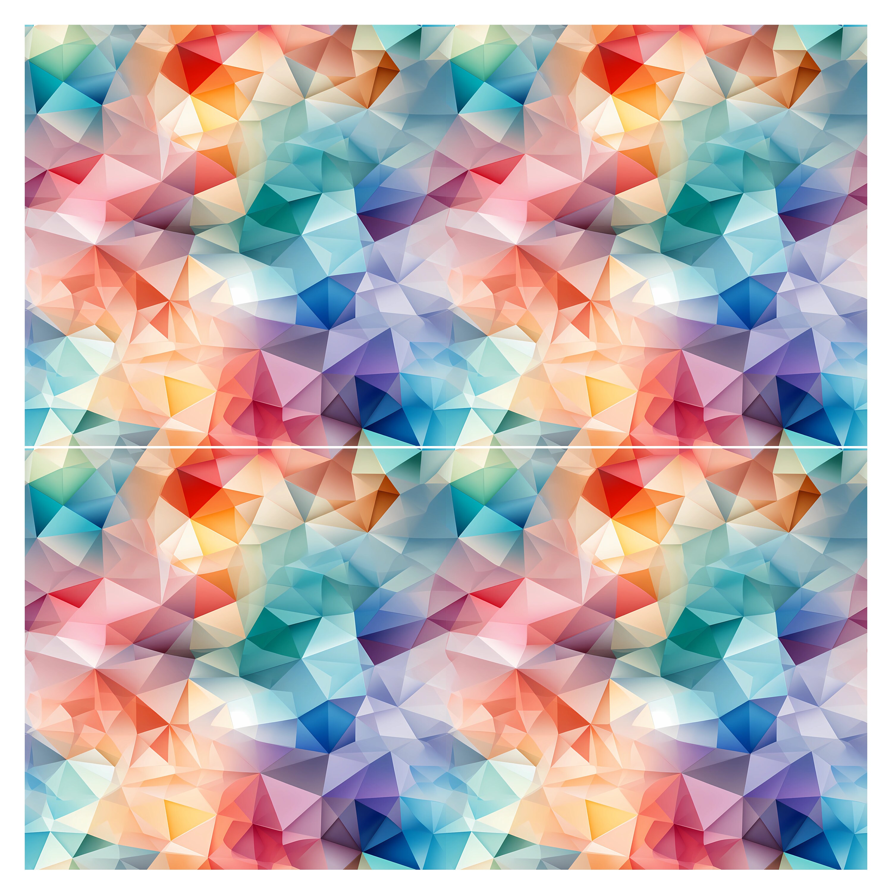 Pastel Triangles and Hexagons Seamless Pattern Digital Paper, Instant ...