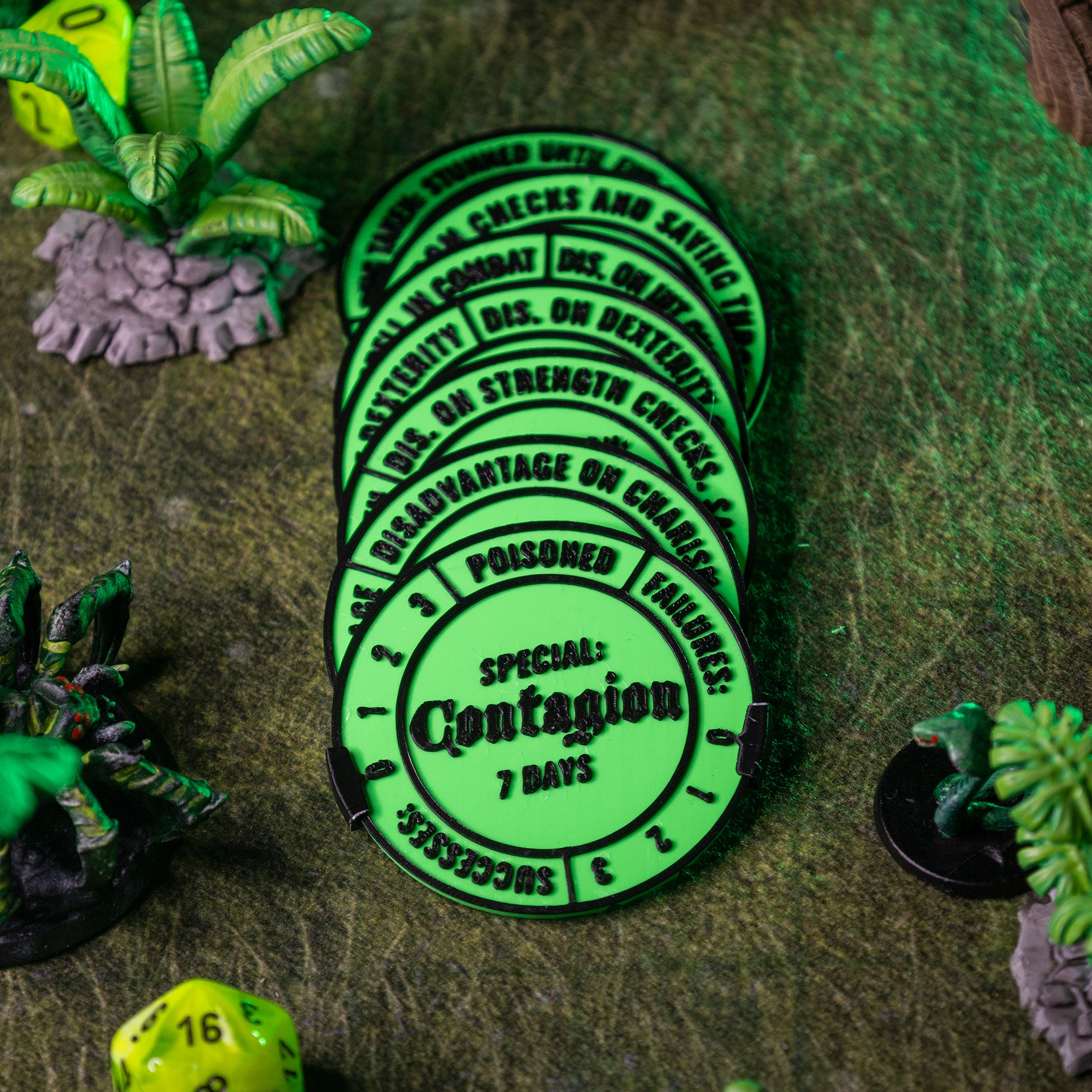 D&D 5e Spell Contagion Set De/buff Tokens Character Sheet Tracker ...