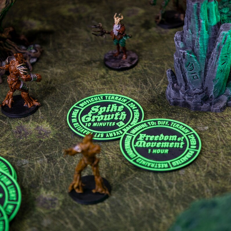 D&D 5e Druid Spells 0-4 Set De/buff Tokens Character Sheet Tracker ...