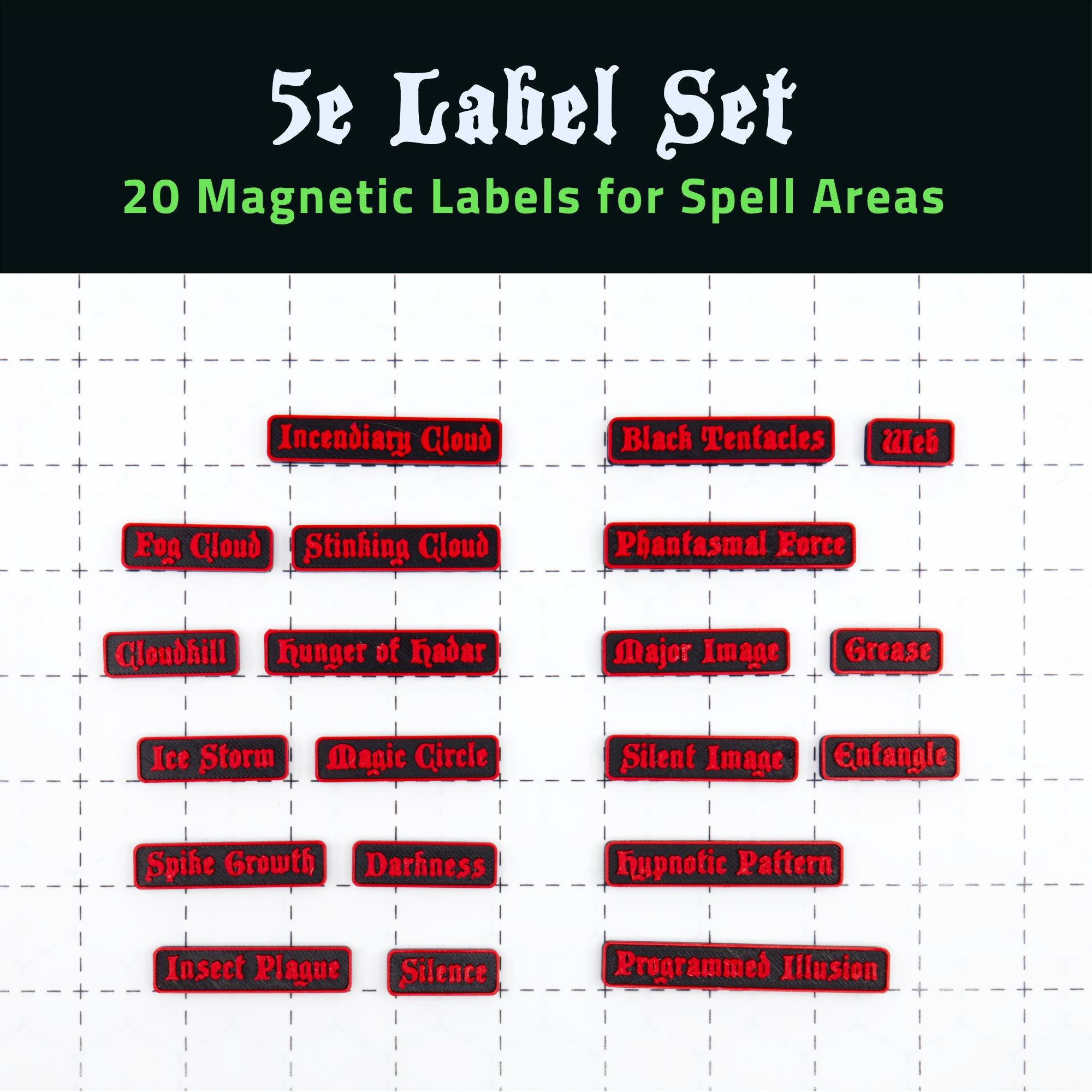 TTRPG Spell Aoe Templates | Custom Colors | Pathfinder, D&D 5e ...