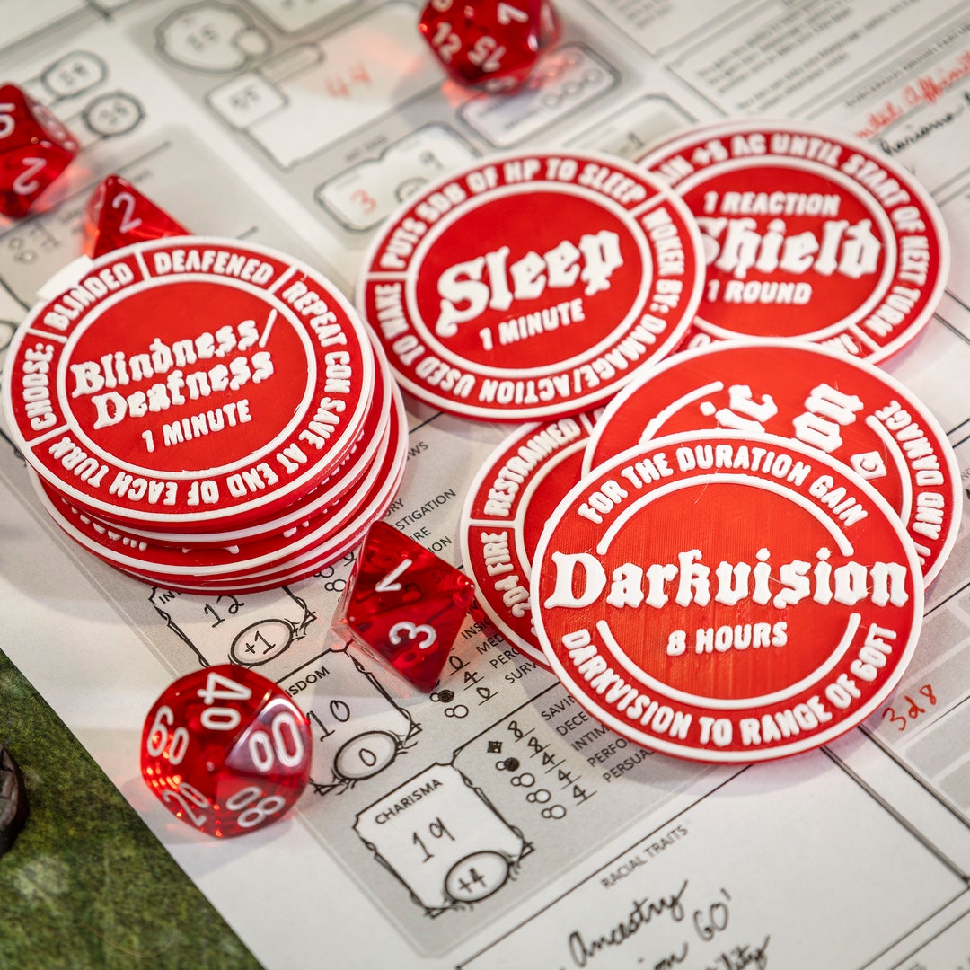 D&D 5e Wizard/sorcerer Spells 1-2 Set | De/buff Tokens | Character ...