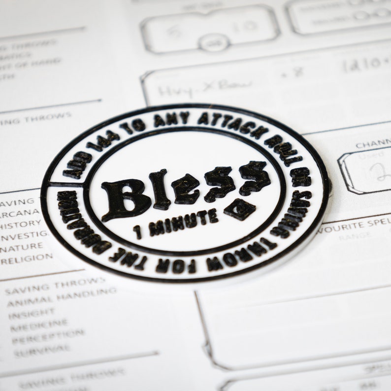 D&D 5e Bane and Bless Tokens | De/buff Tracker, Custom Colors - Etsy