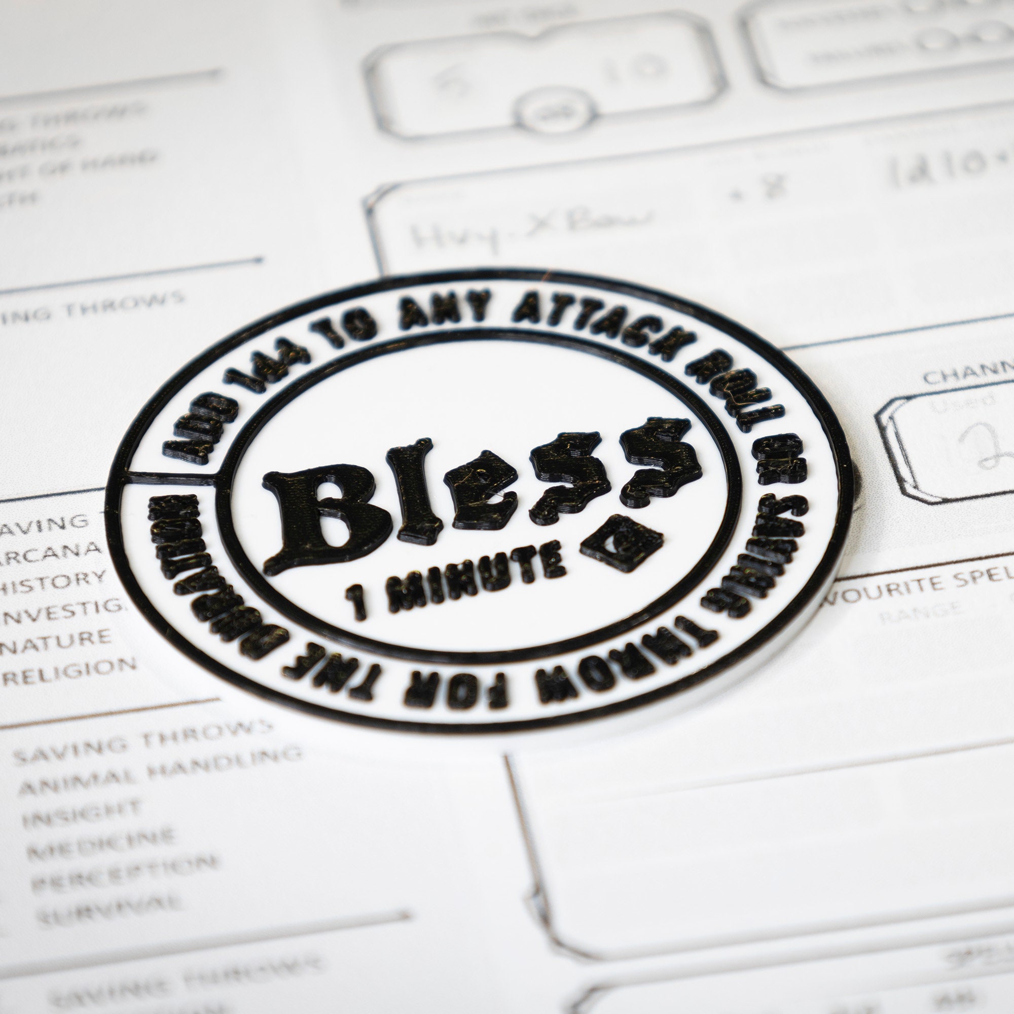 D&D 5e Spell Bane/bless Set De/buff Tokens Character Sheet - Etsy