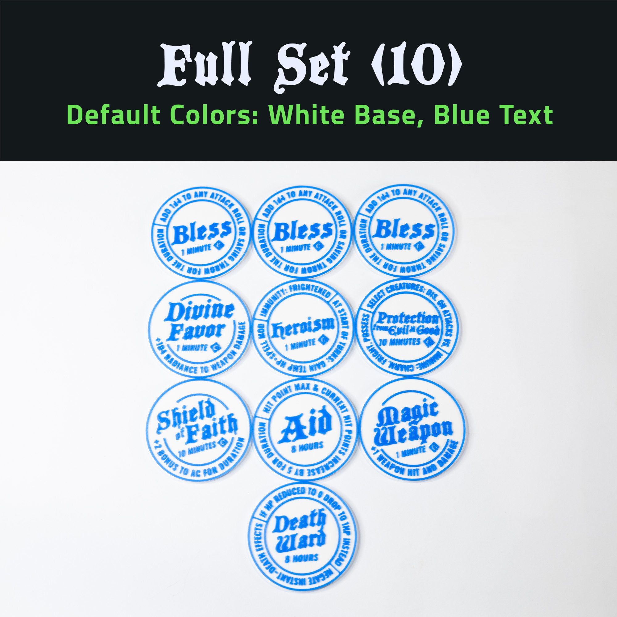 D&D 5e Spell Paladin Set De/buff Tokens Character Sheet - Etsy