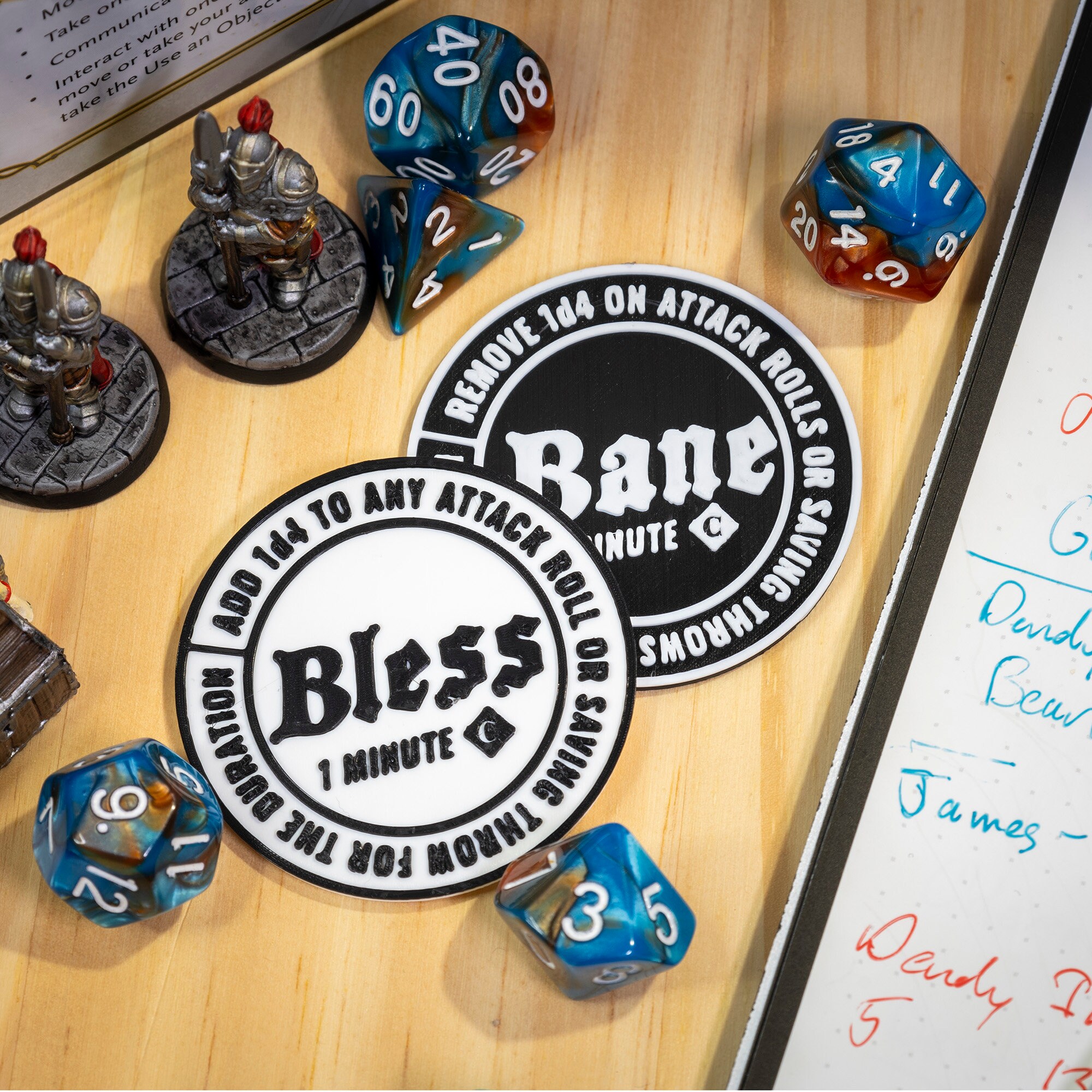 D&D 5e Spell Bane/bless Set De/buff Tokens Character Sheet Tracker ...