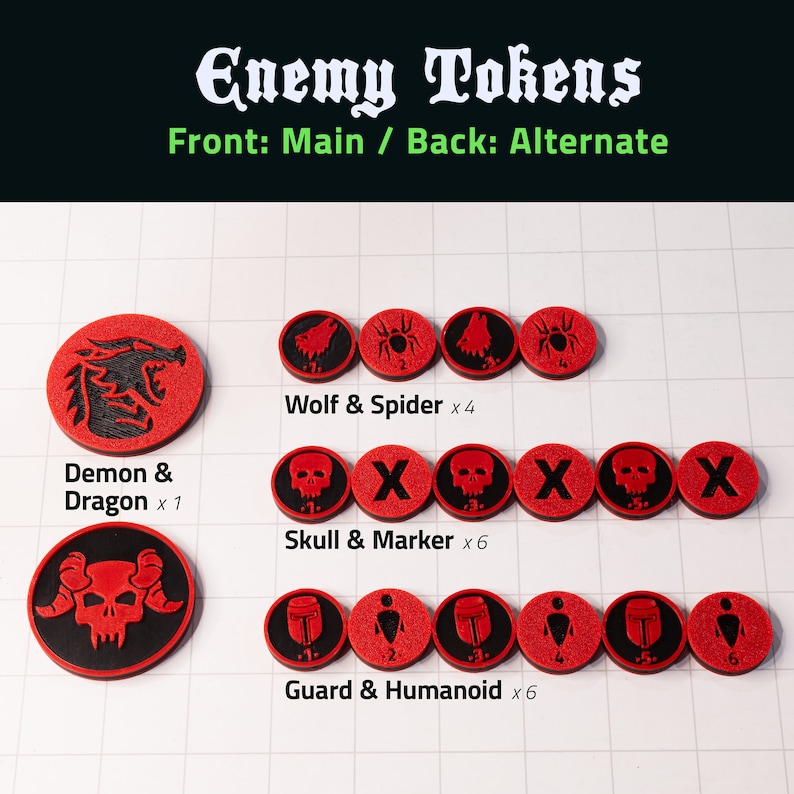 3D Printed Encounter Tokens: Dnd/ttrpg Battle Markers - Etsy
