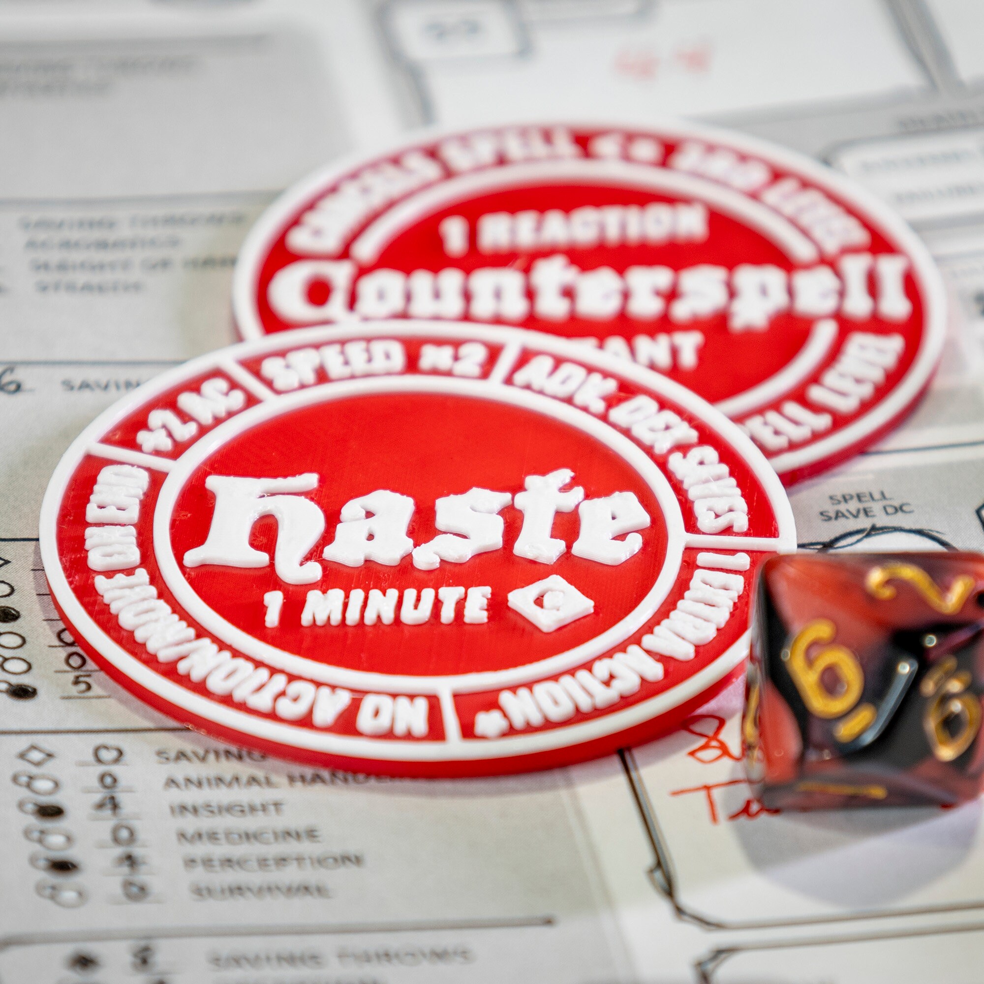 D&D 5e Wizard/sorcerer Spells 3-4 Set De/buff Tokens Character Sheet ...