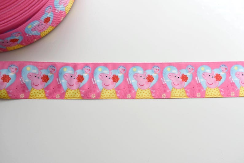 1.5" Peppa Pig Grosgrain Ribbon - Etsy
