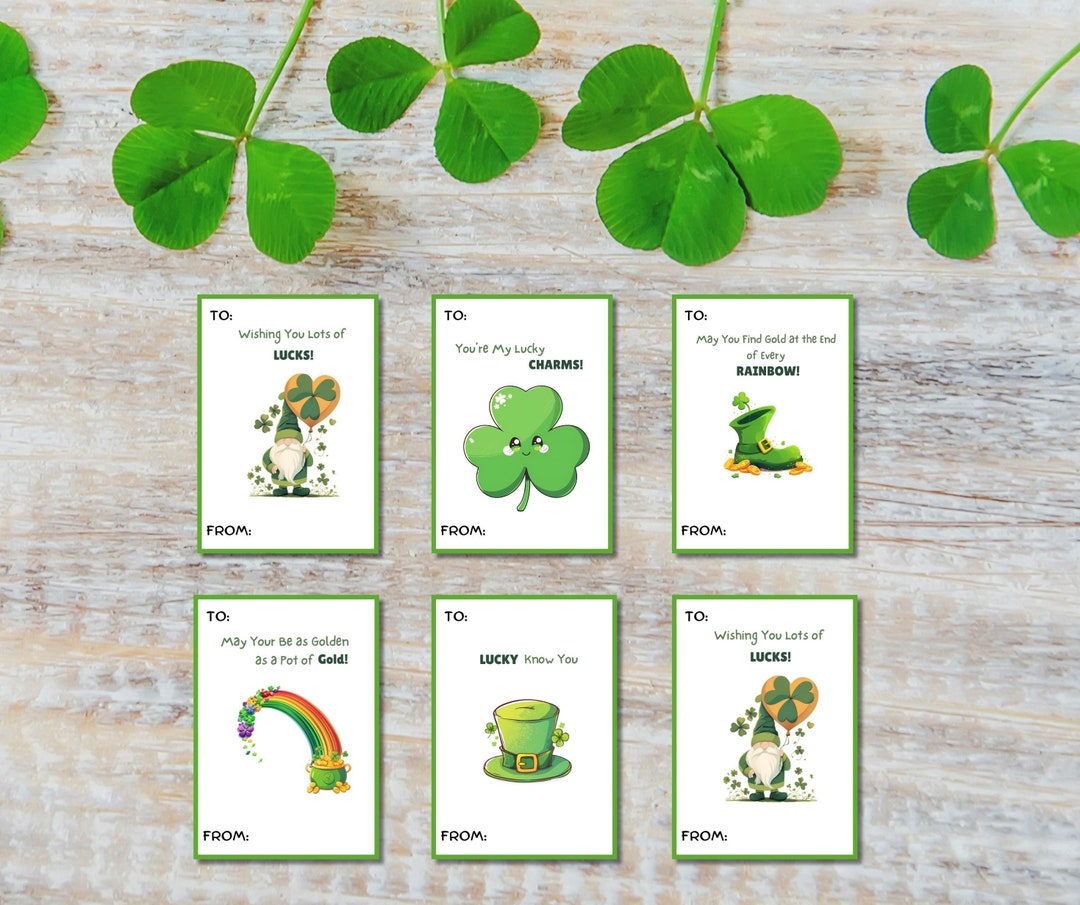Saint Patricks Day, Printable Cards School, Office Exchange Cards ...