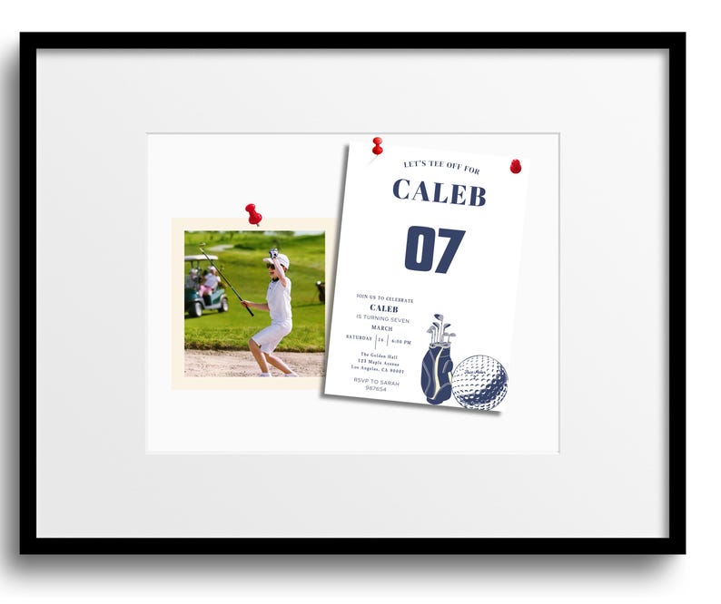 All Ages Golf Birthday Invitation, Golf Invite for Boys Editable Canva ...