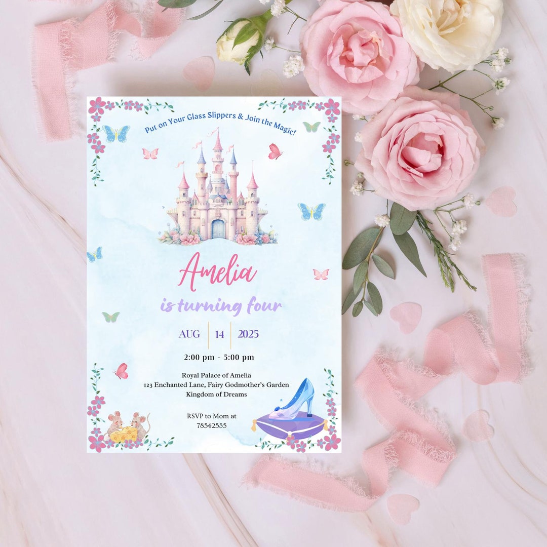 Royal Princess Invitation, for Girls Birthday Party, Printable Princess ...