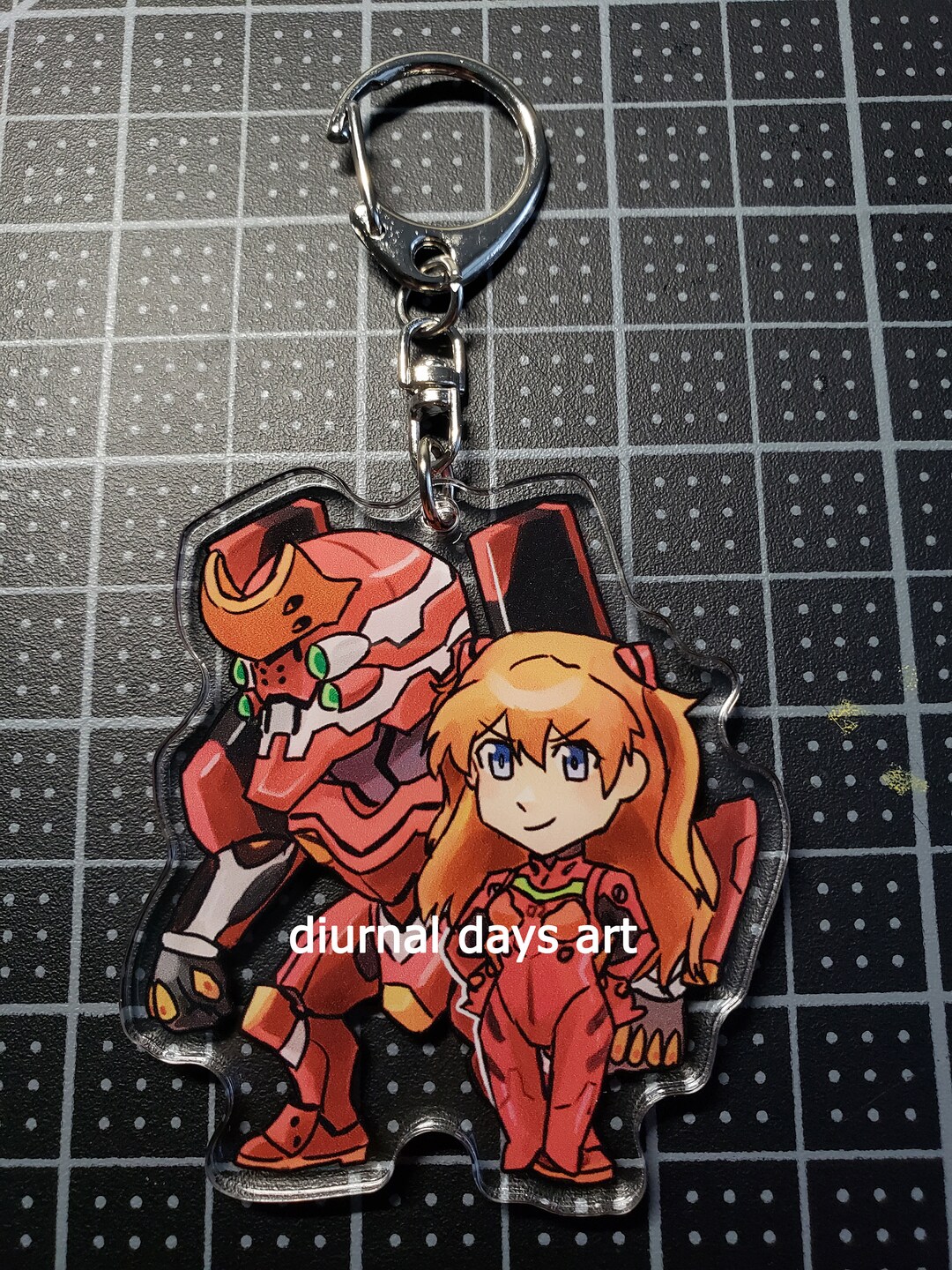Eva Asuka + Eva Unit 02 Acrylic Keychain - Etsy