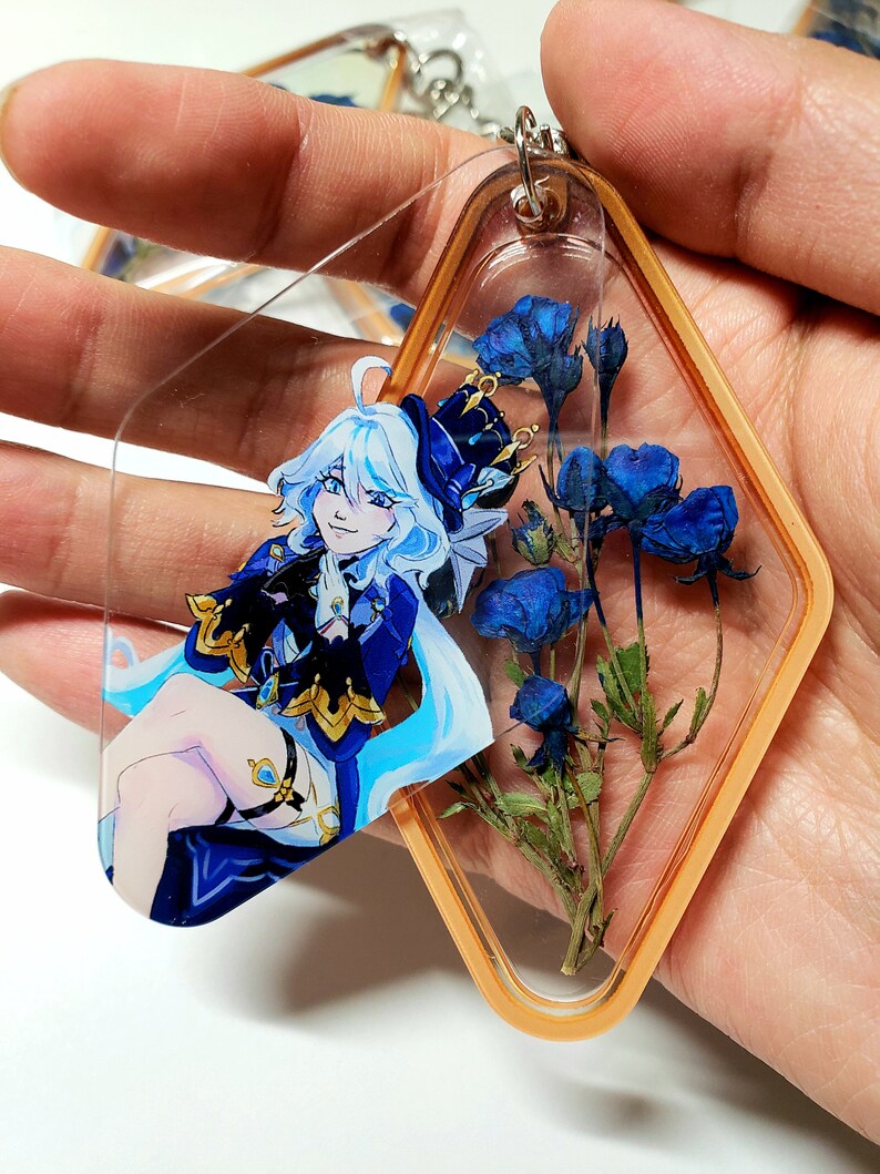 Genshin Impact Furina Dried Flower Acrylic Charm - Etsy