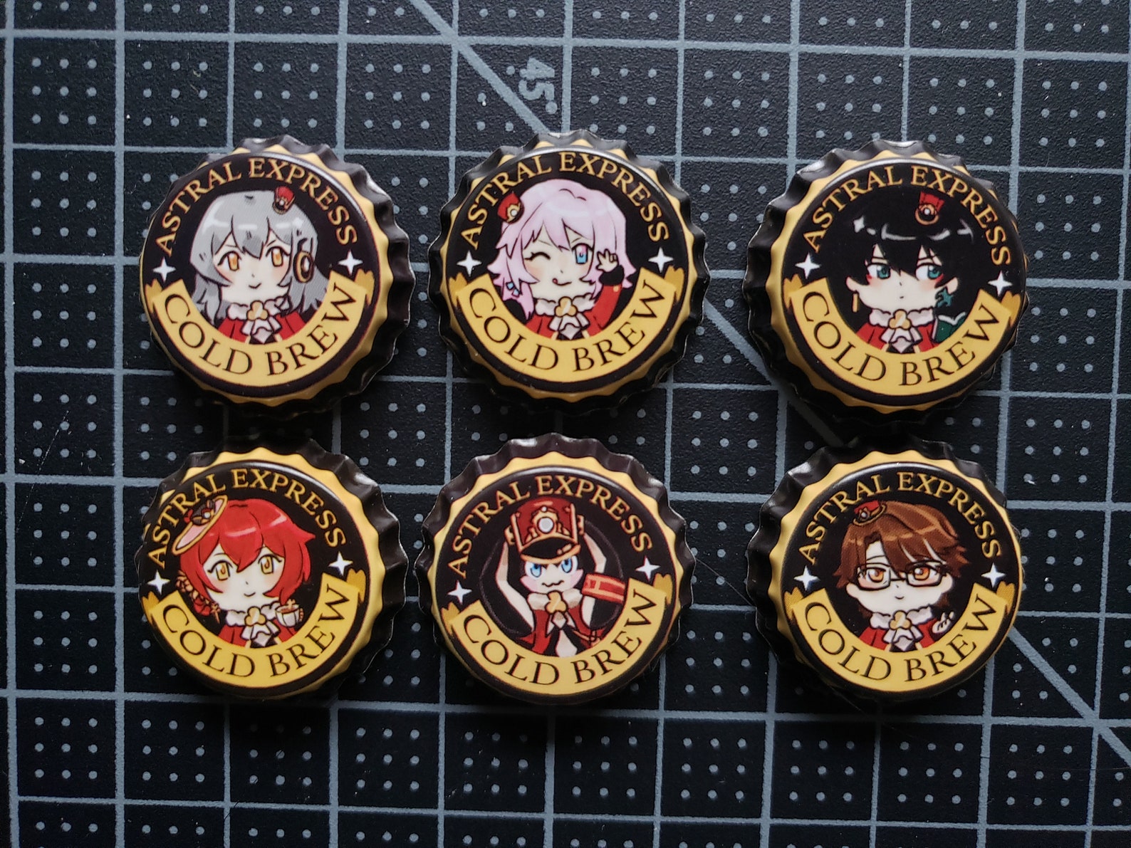 Honkai Star Rail Astral Express Bottle Cap Pins - Etsy