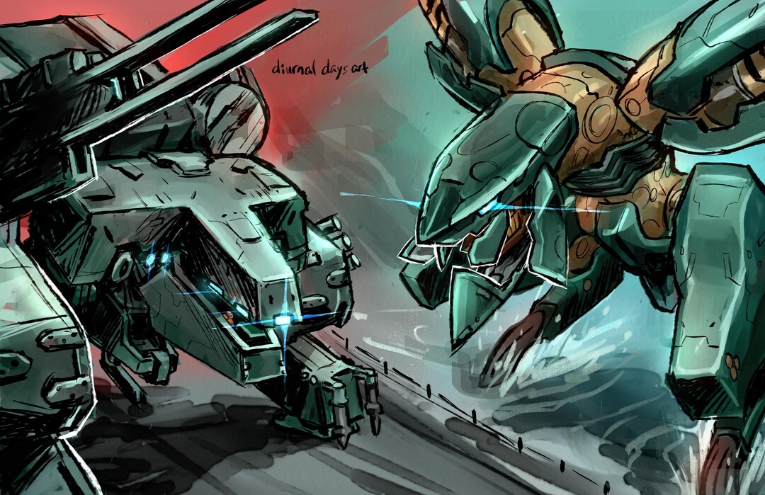Metal Gear REX Vs. RAY Print/deskmat - Etsy