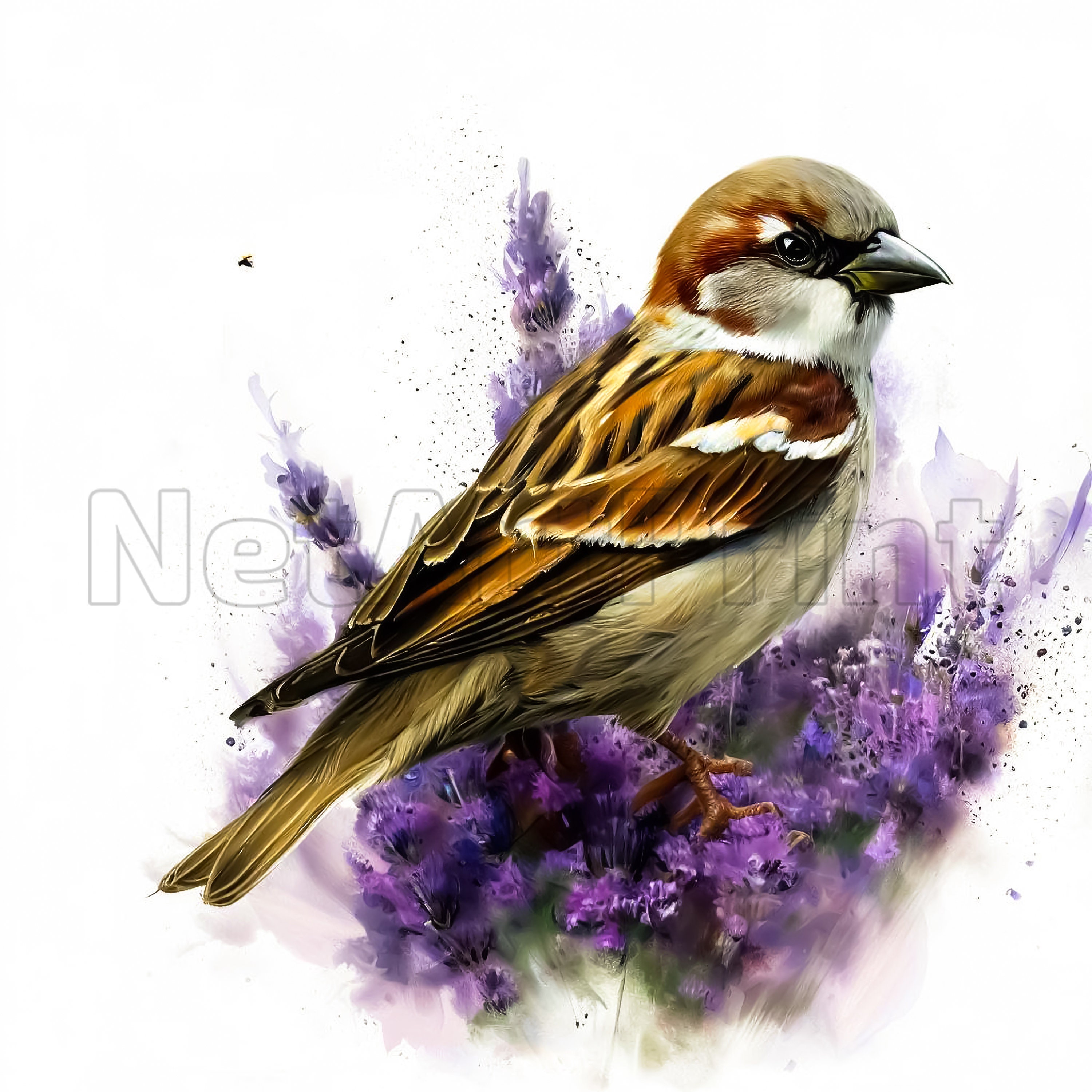 Sparrow Clipart 30 Jpgs Home and Sparrow Brown Watercolor - Etsy