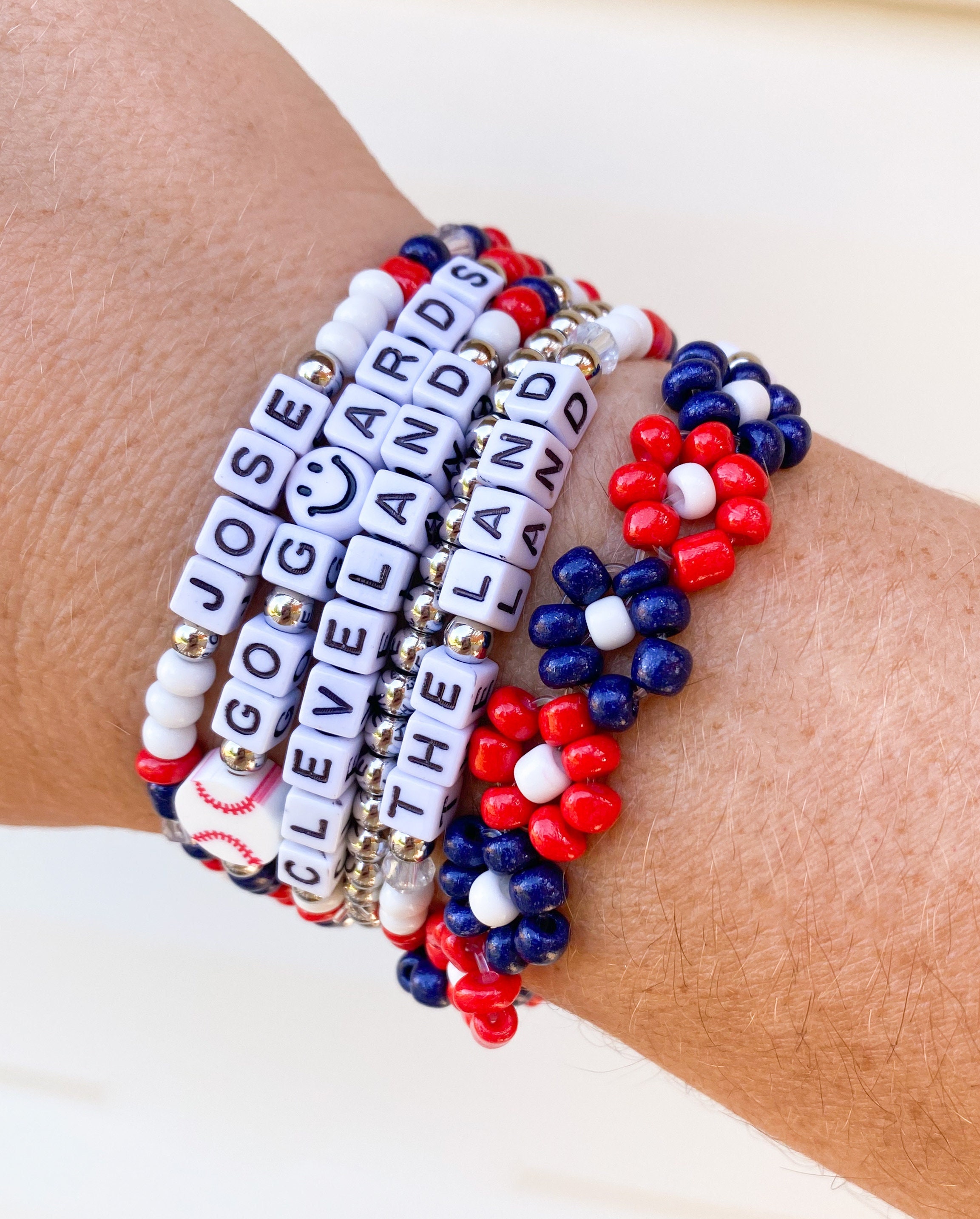 Cleveland Baseball Bracelets / Guardians Inspired Baseball - Etsy