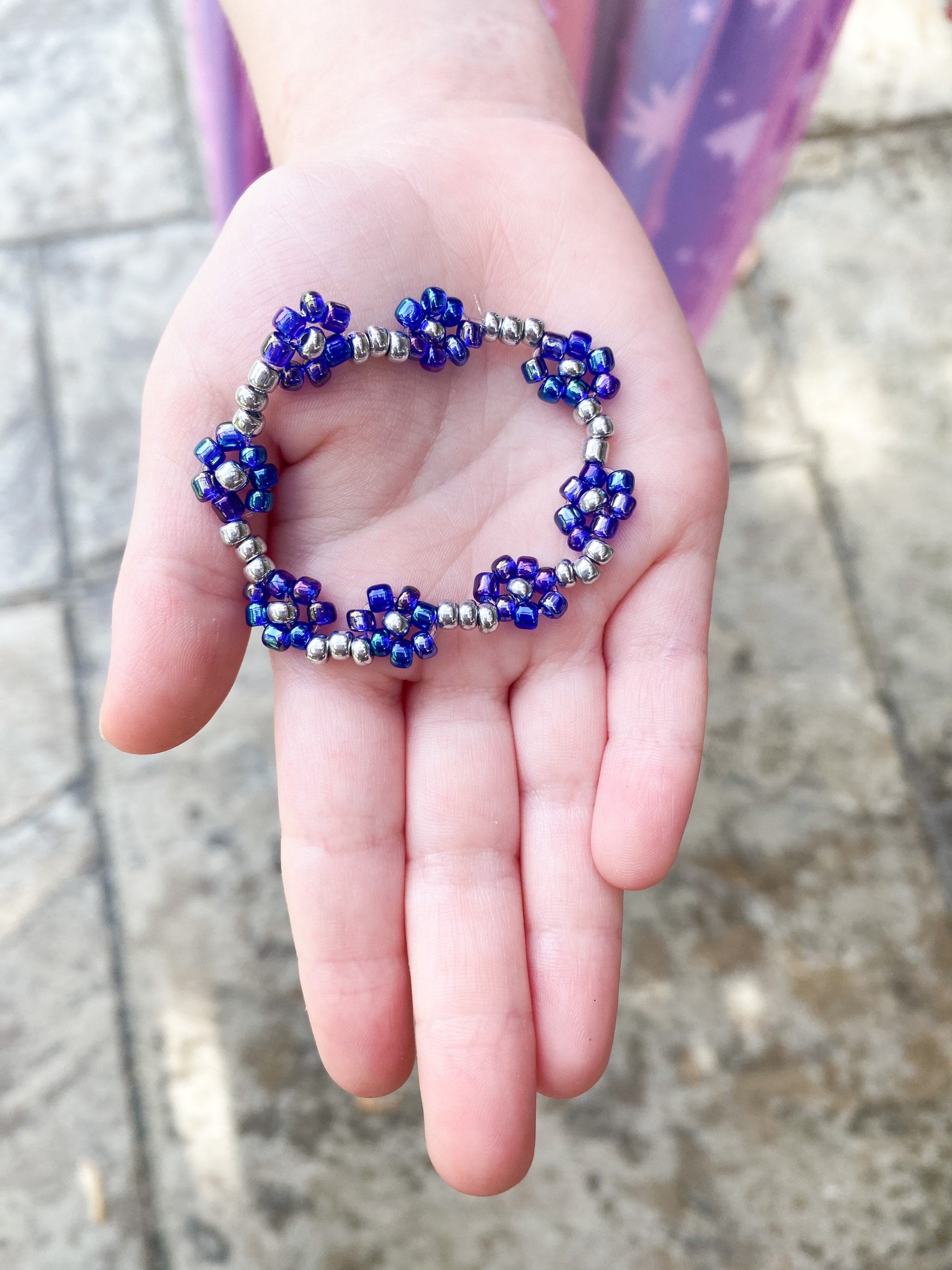 Kids Flower Beaded Bracelets / Daisy Bracelet / Kids Bracelet - Etsy