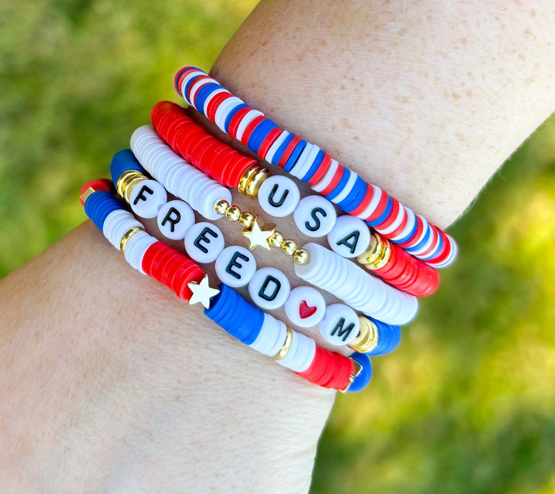 USA Bracelets / 4th of July Bracelets / America Bracelets / Patriotic ...
