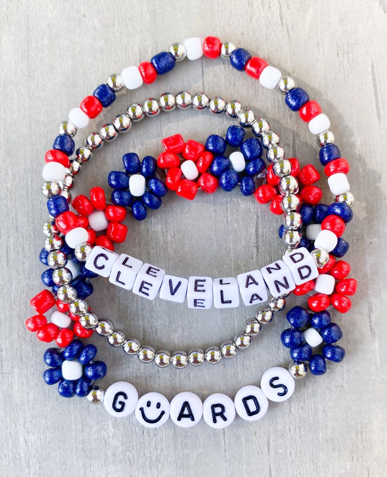 Cleveland Baseball Bracelets / Guardians Inspired Baseball - Etsy