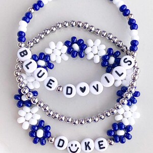 Duke Blue Devils Bracelets / Duke Bracelets / Blue Devils Bracelets / Basketball Bracelet ...