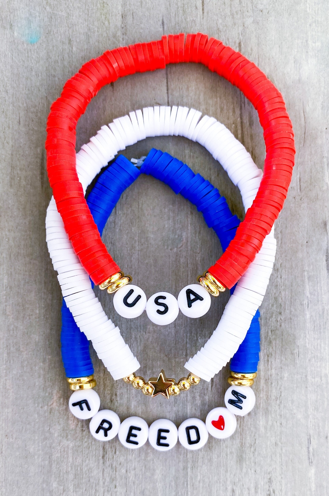 USA Bracelets / 4th of July Bracelets / America Bracelets / Patriotic ...