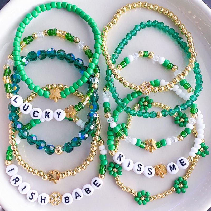 St Patricks Bracelet - Etsy