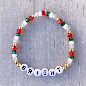 Merry & Bright Bracelet Set / Mama and Mini Bracelets / Christmas ...