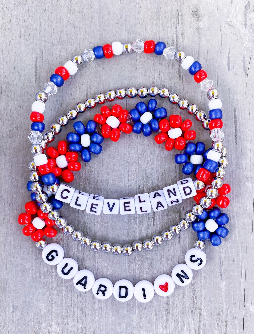 Cleveland Baseball Bracelets / Guardians Inspired Baseball Bracelets ...