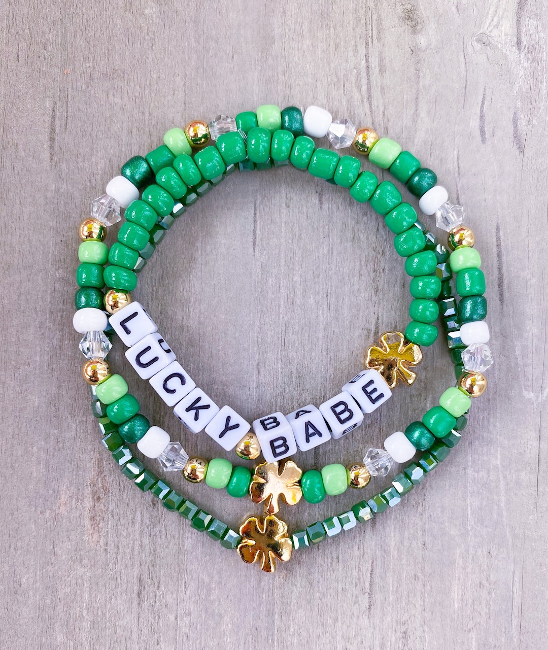 St Patricks Day Bracelets Paddys Day Bracelets Lucky Babe Bracelets ...