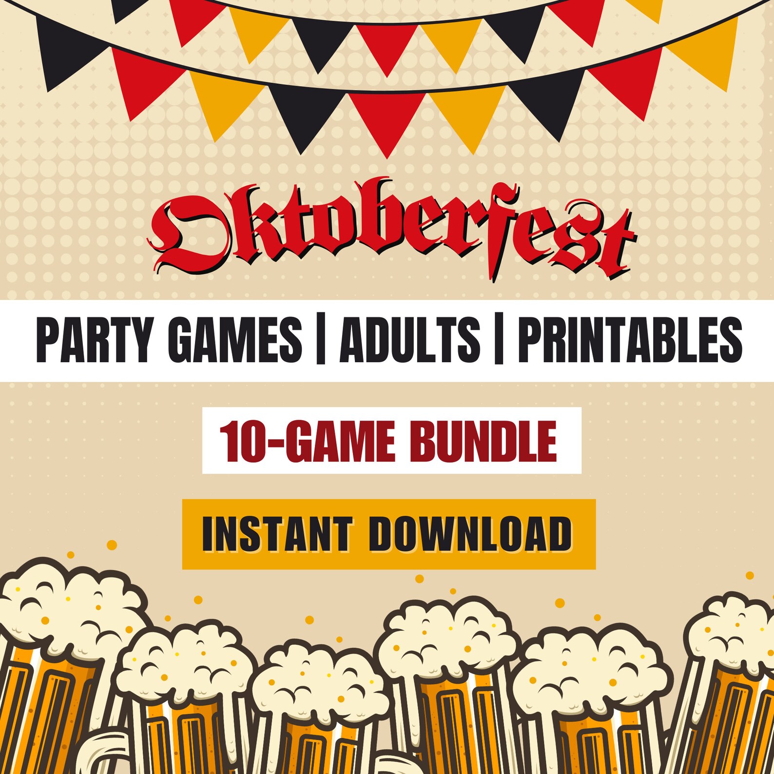 Oktoberfest Game, Printable Oktoberfest Game, Beer Festival Game ...