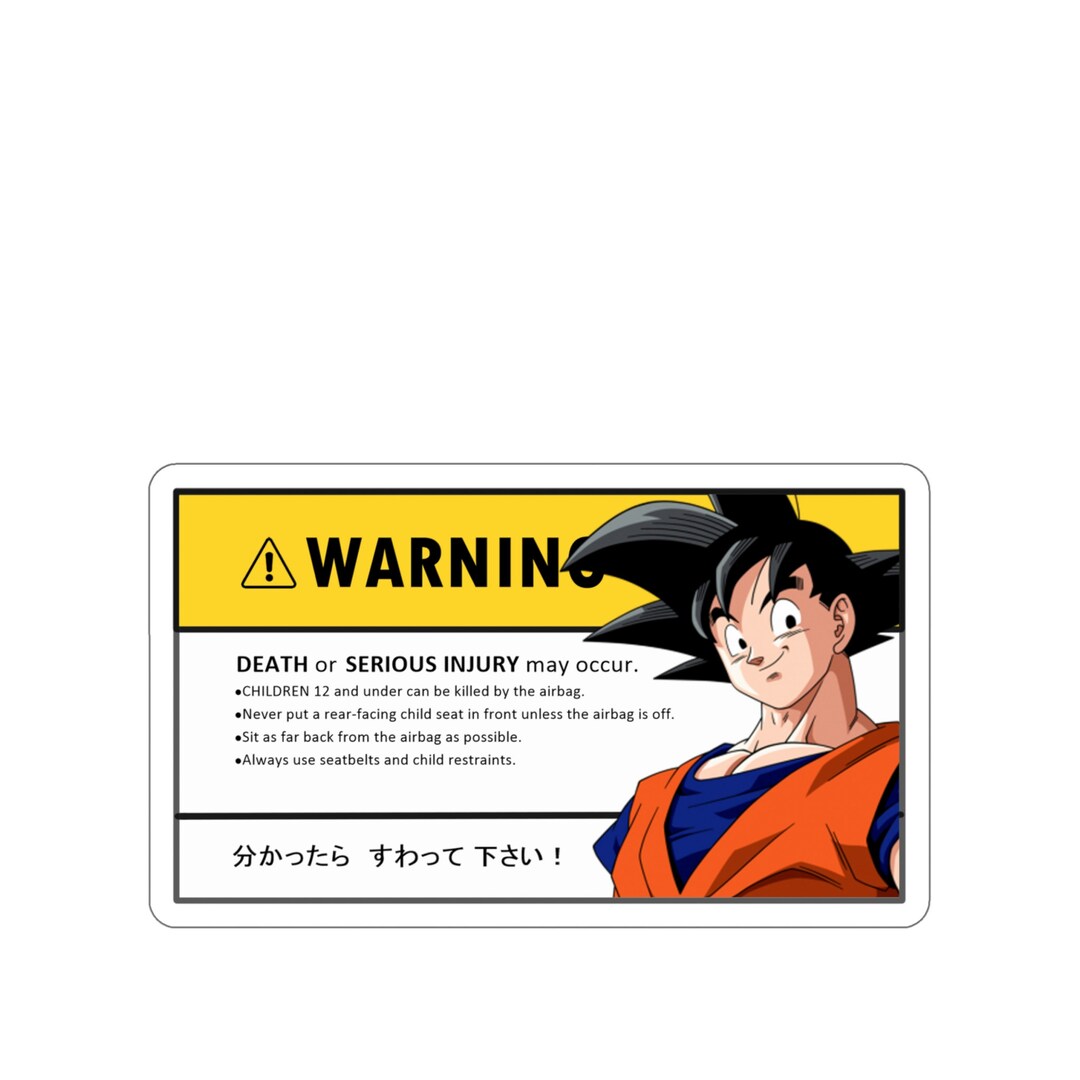 Goku Dragon Ball Anime Manga Warning Sticker for Car Car - Etsy