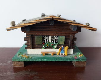 Vintage Wood Cuendet Happy Wanderer Musical Box With Swiss Musical ...