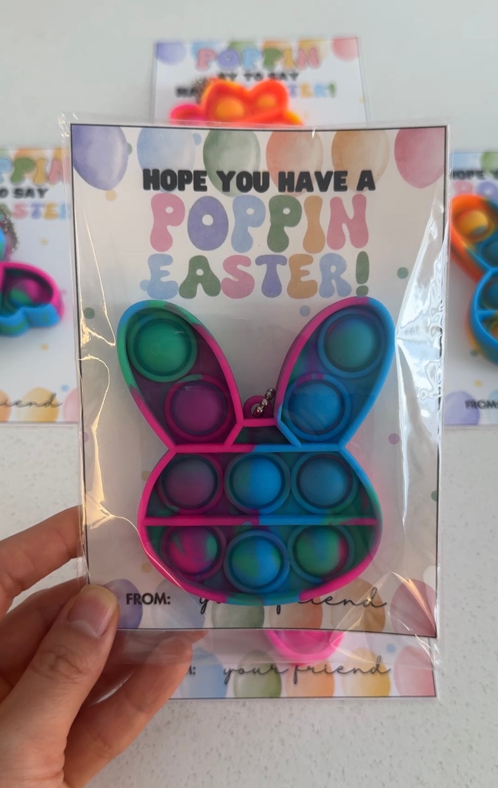 Pop It Easter Cards, Fidget Easter Poppin for Boys Girls, Party Favours ...