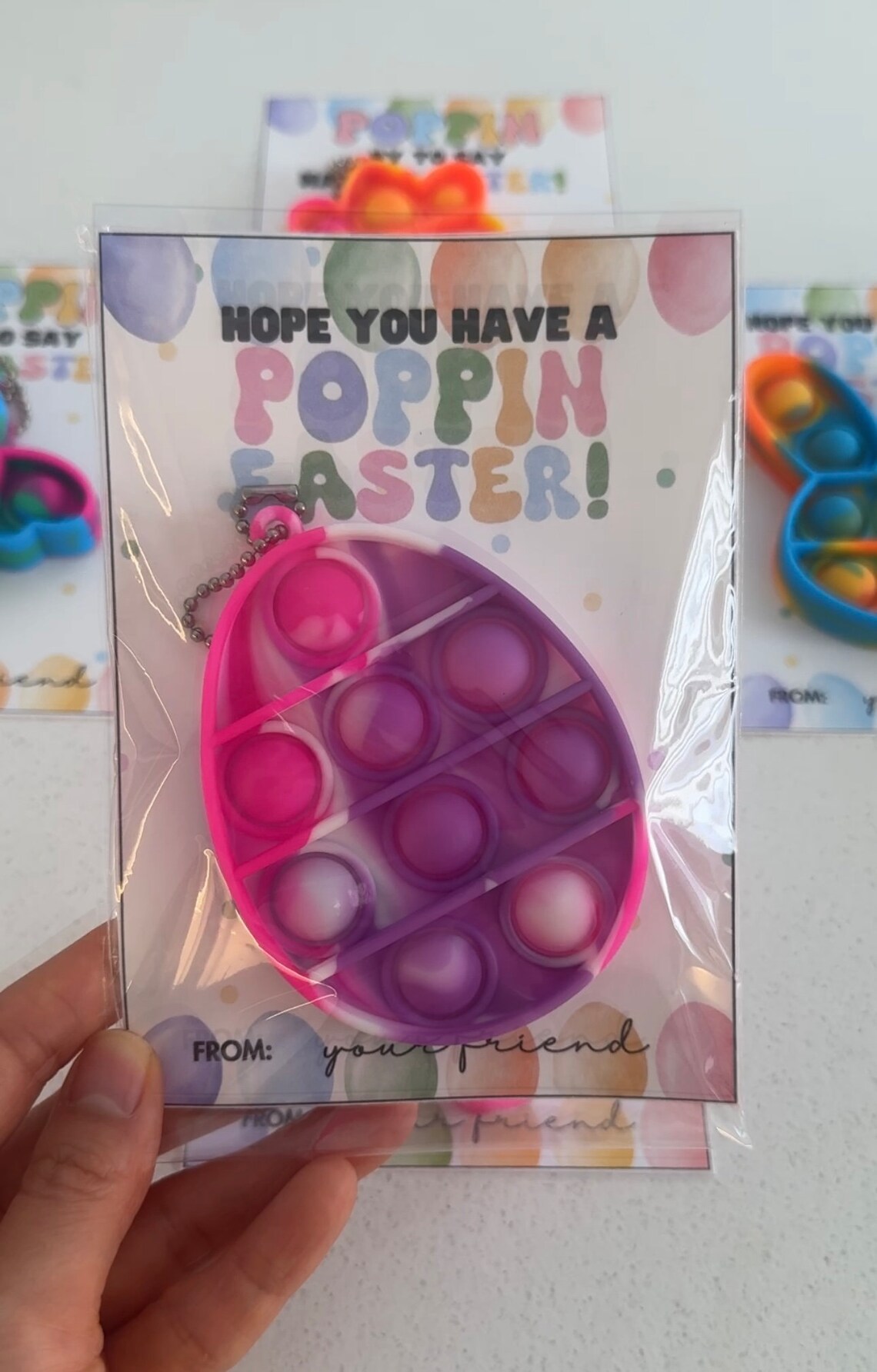 Pop It Easter Cards, Fidget Easter Poppin for Boys Girls, Party Favours ...
