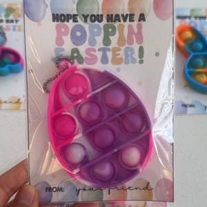 Pop It Easter Cards, Fidget Easter Poppin for Boys Girls, Party Favours ...