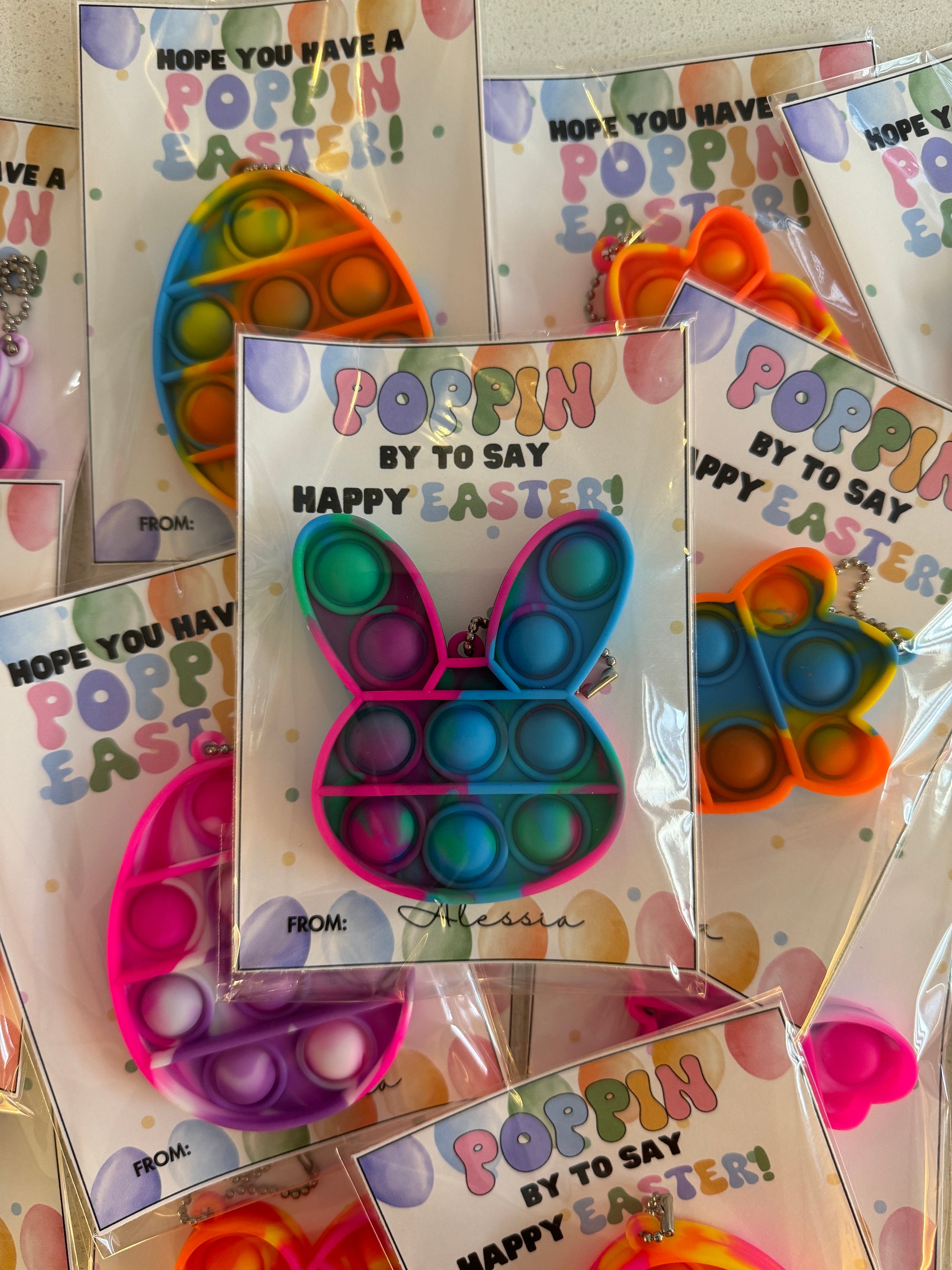 Pop It Easter Cards, Fidget Easter Poppin for Boys Girls, Party Favours ...