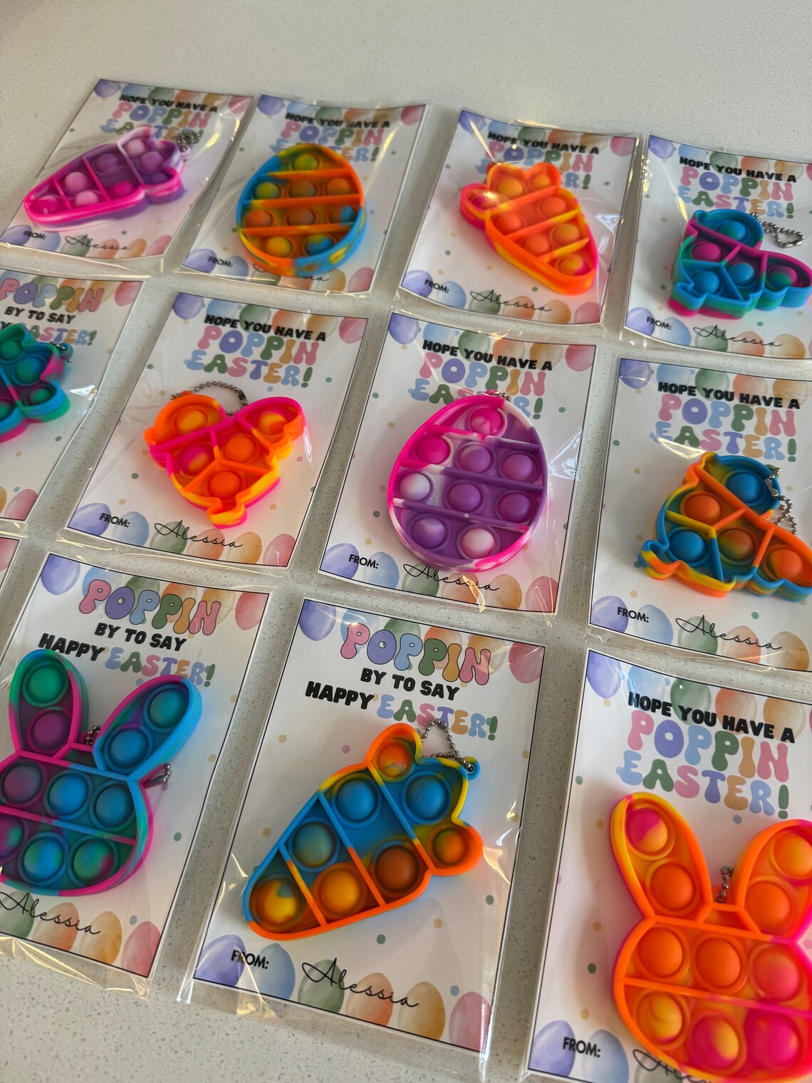 Pop It Easter Cards, Fidget Easter Poppin for Boys Girls, Party Favours ...