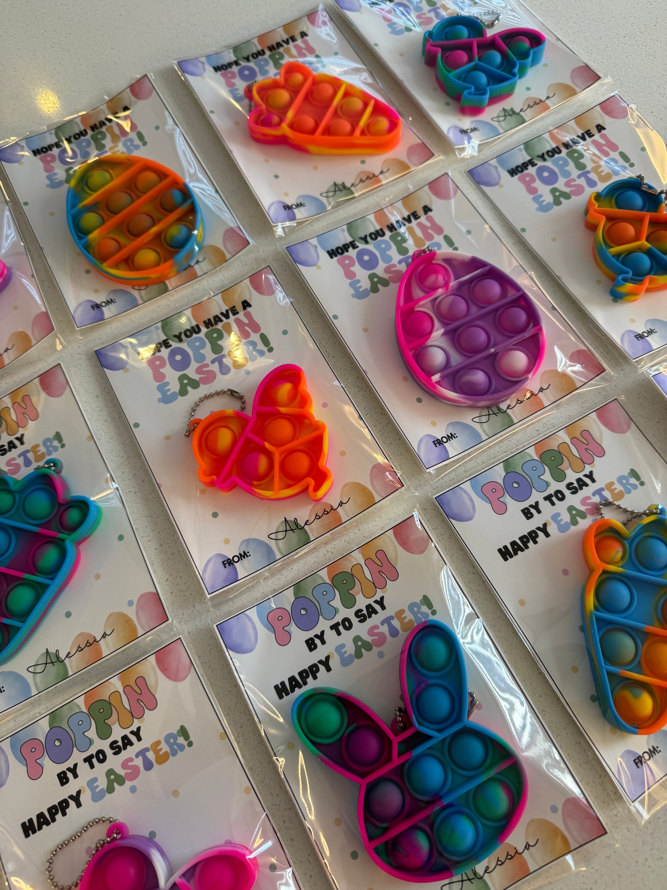 Pop It Easter Cards, Fidget Easter Poppin for Boys Girls, Party Favours ...