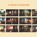 Illustrated Tokyo Wallpaper Organizer Set of 12 Wallpaper Calendar ...