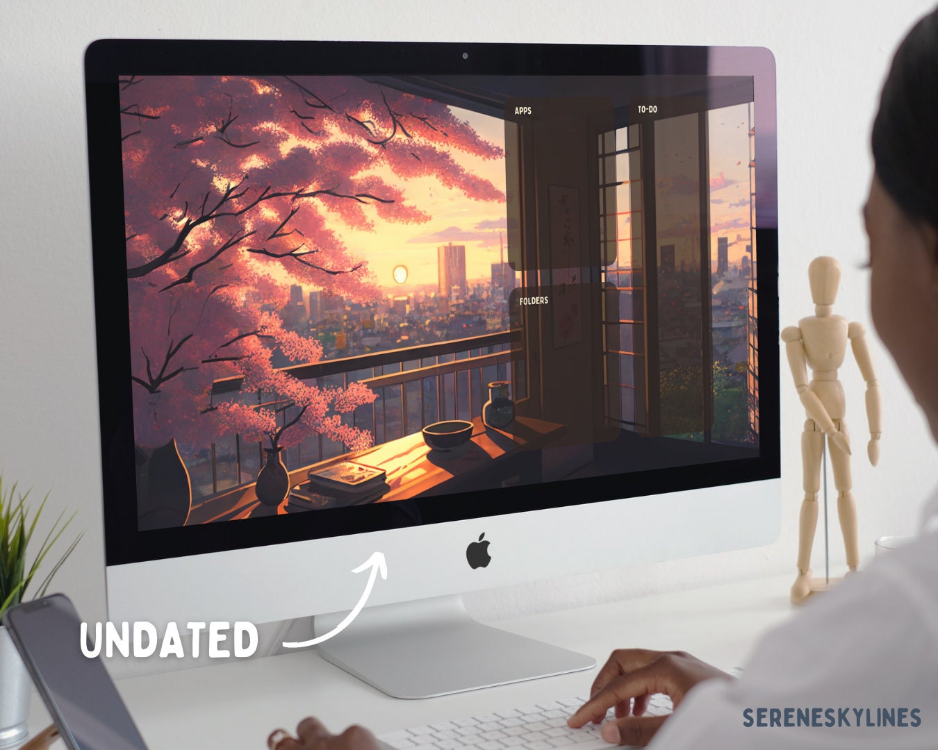 Illustrated Tokyo Wallpaper Organizer Set of 12 Wallpaper - Etsy UK
