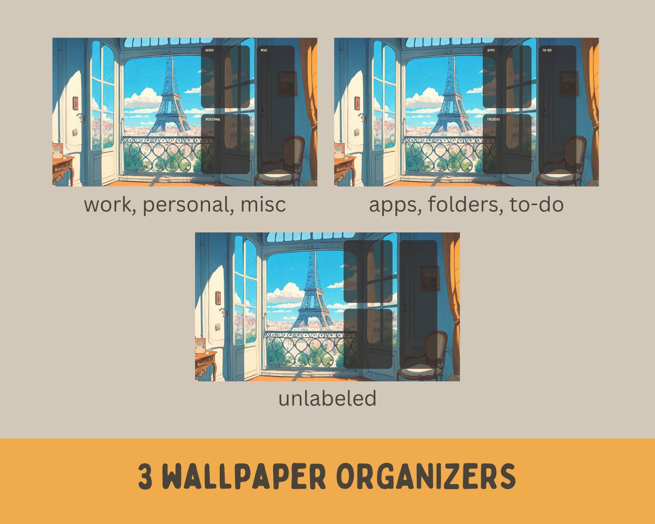 Paris Moodboard Desktop | File Folder Icons for Mac and Windows ...