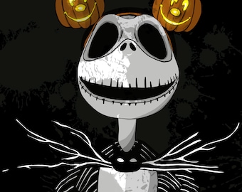 Jack Skellington on Spiral Mountain SVG File Pumpkin Snow Zero Nbc ...