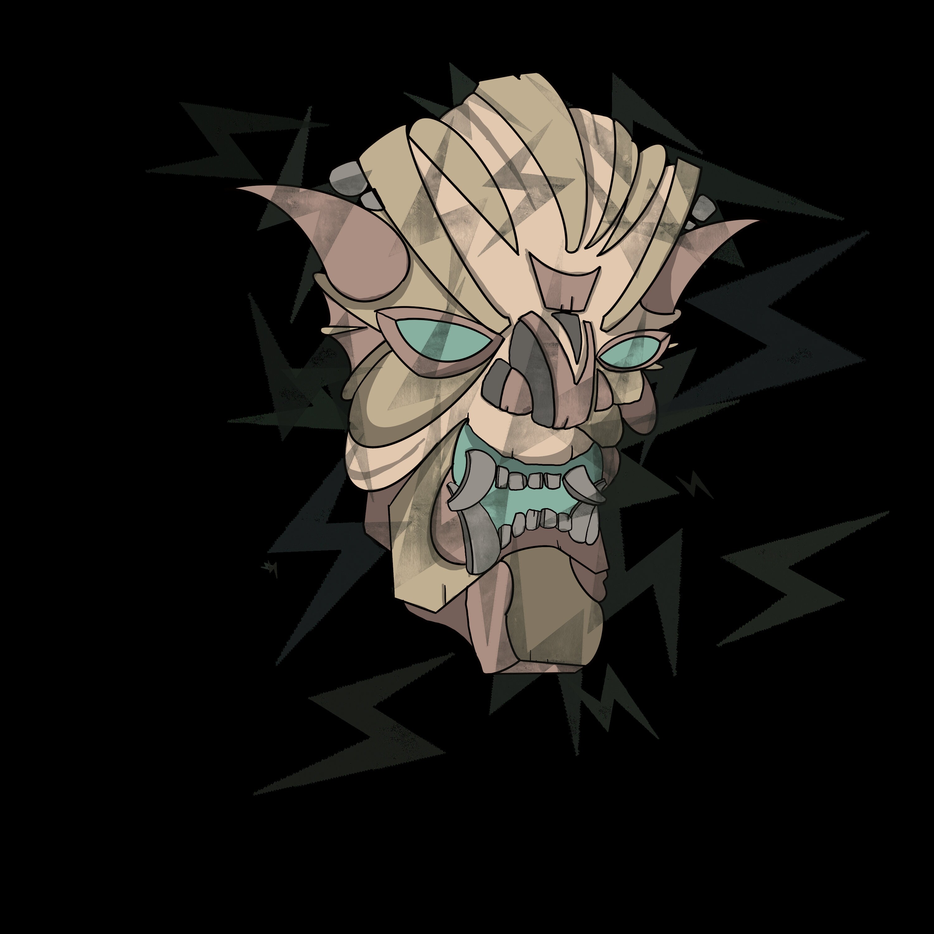 Tiki Oni Mask SVG Digital Cut Art - Etsy